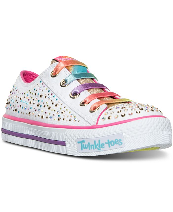 Skechers Little Girls' Twinkle Toes: Shuffles - Glitter Ombre Light-Up ...