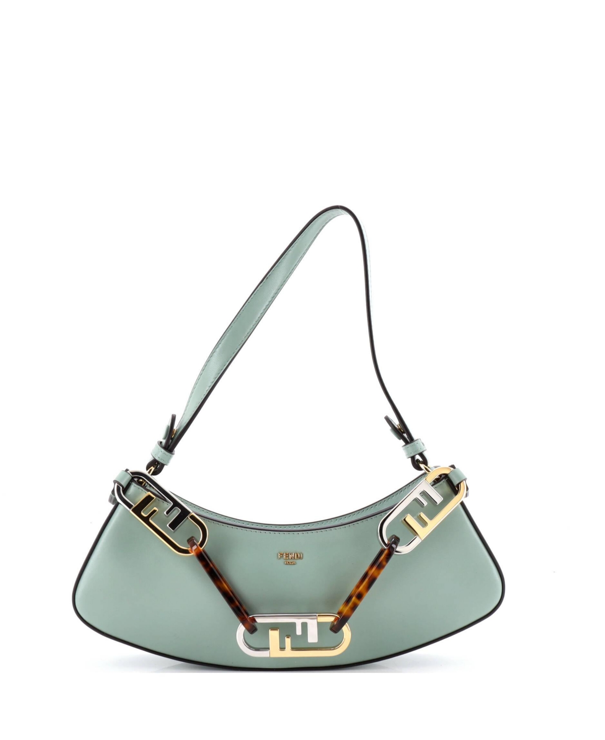 Click here for Pre-Owned Fendi OLock Swing Shoulder Bag Leather -... prices