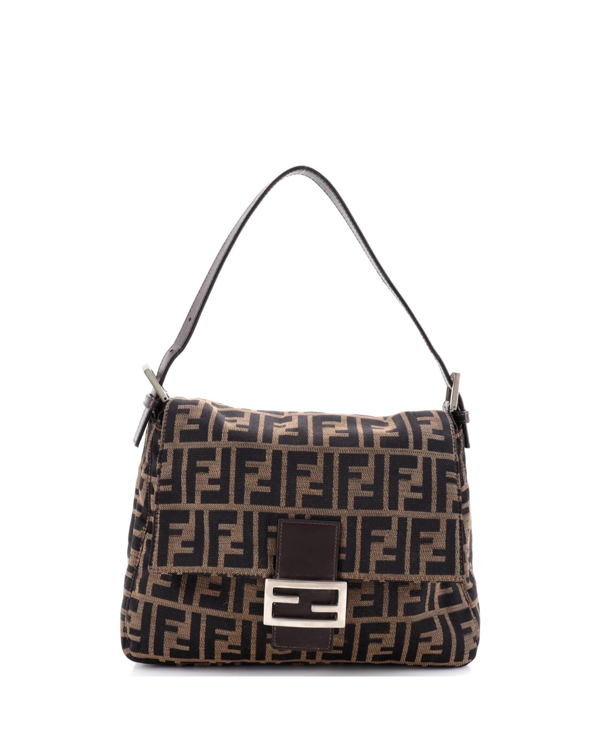 Click here for Pre-Owned Fendi Mama Forever Bag Zucca Canvas - Br... prices