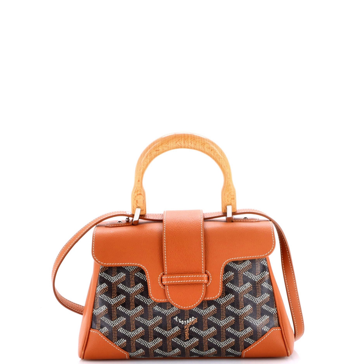 Click here for Pre-Owned Goyard Mini Saigon Top Handle Bag Coated... prices