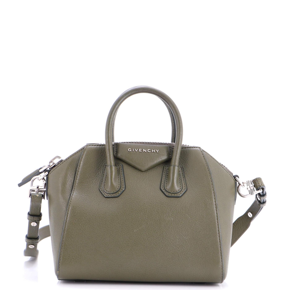 Click here for Pre-Owned Givenchy Mini Antigona Bag Leather - Gre... prices