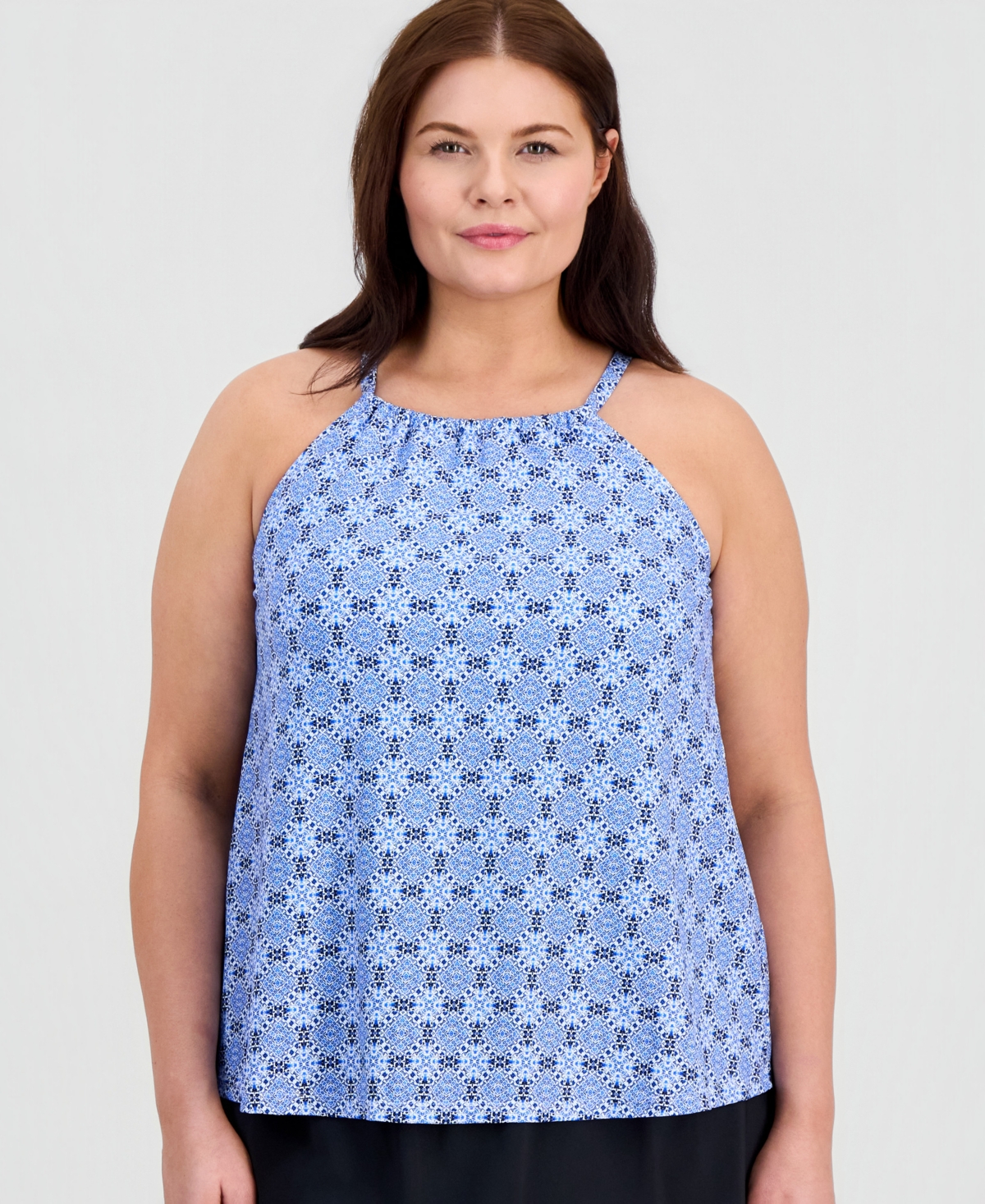 Click here for Island Escape Plus Size Cali Tankini Top  Macys Ex... prices