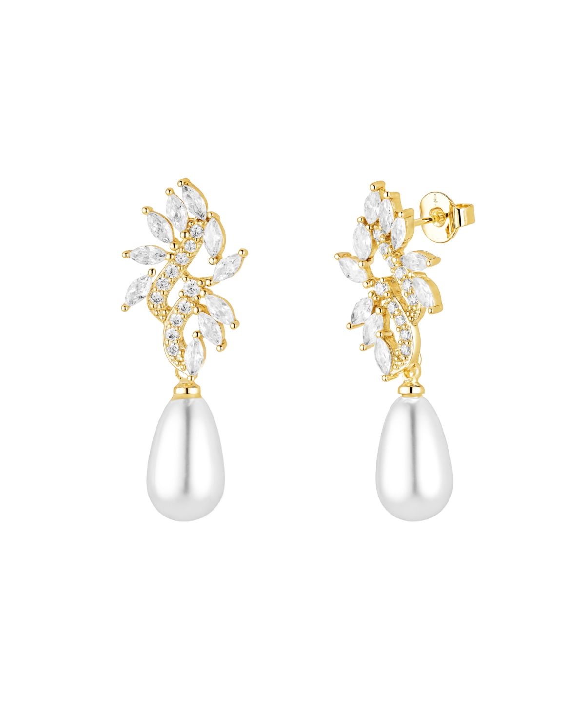 Click here for Regency Crystal Drop Earrings - Gold prices