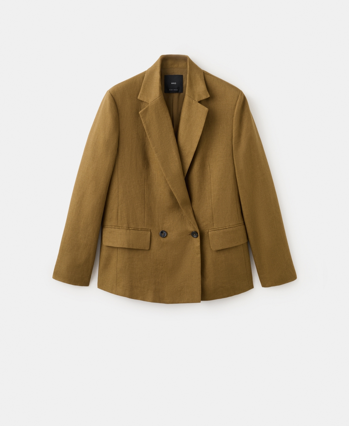 Click here for Mango Womens Linen Suit Blazer - Olive Green prices