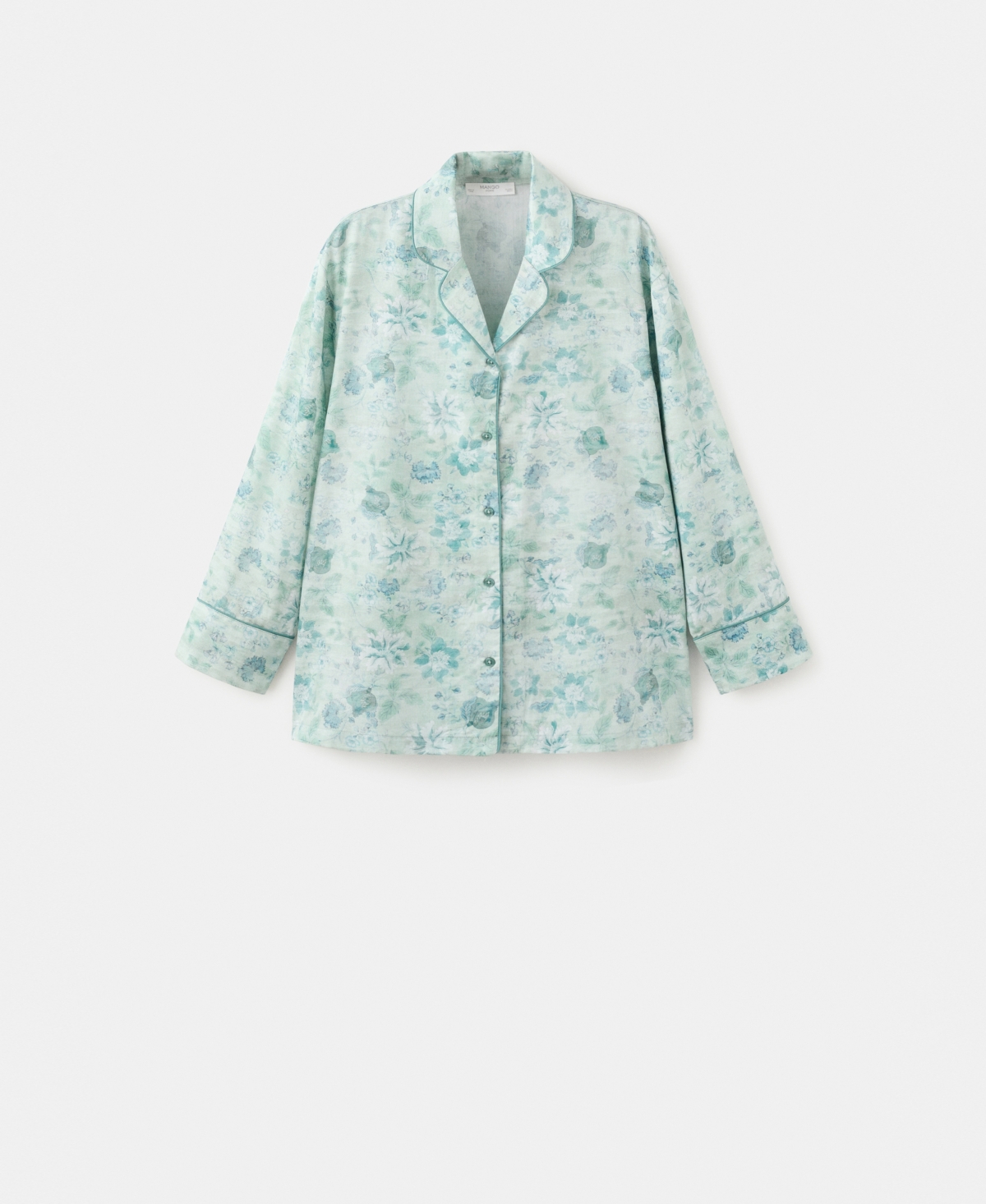 Click here for Mango Womens Piping Detail Printed Pajama Shirt -... prices