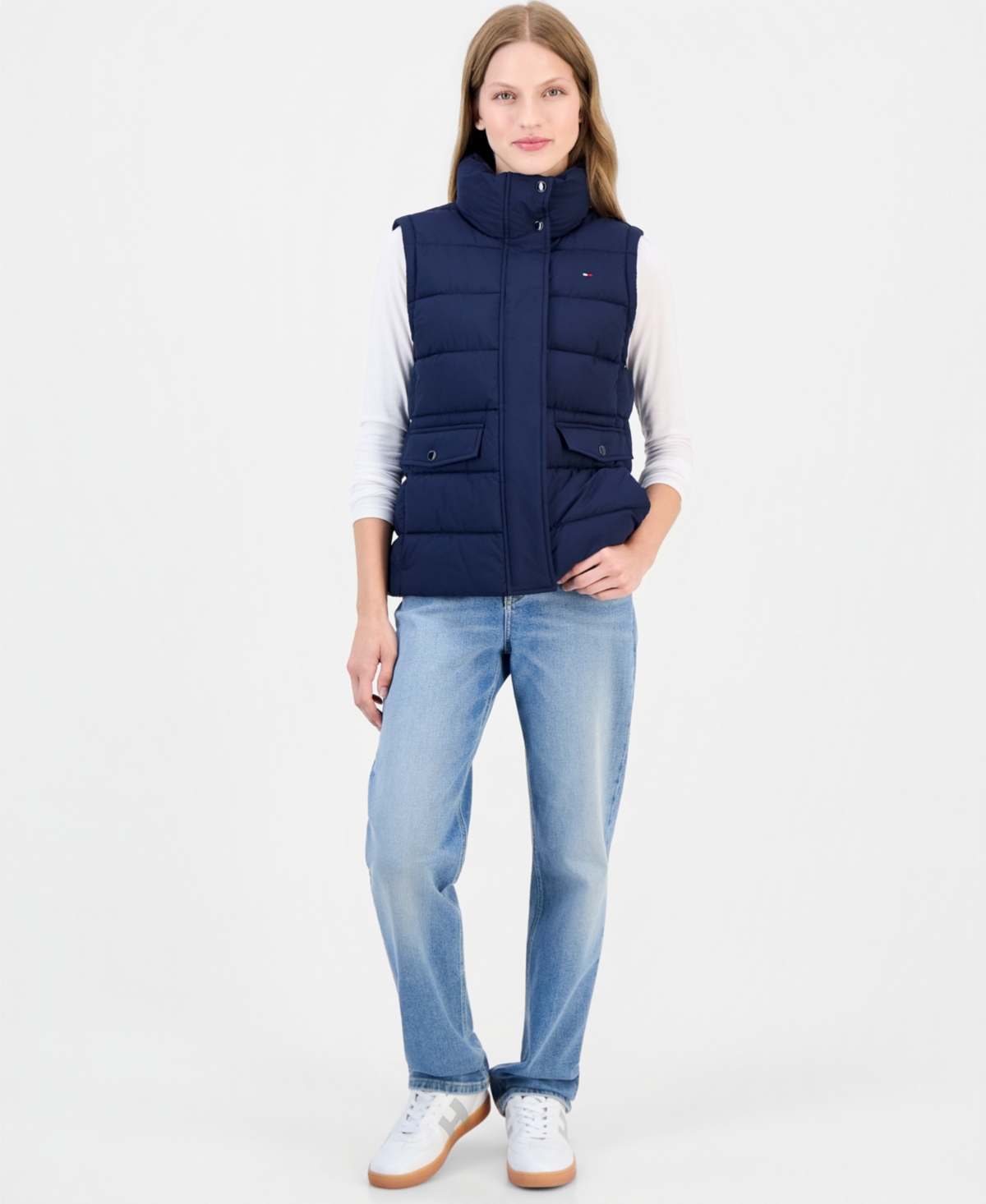 Click here for Tommy Hilfiger Womens Packable-Puffer Vest - Navy prices