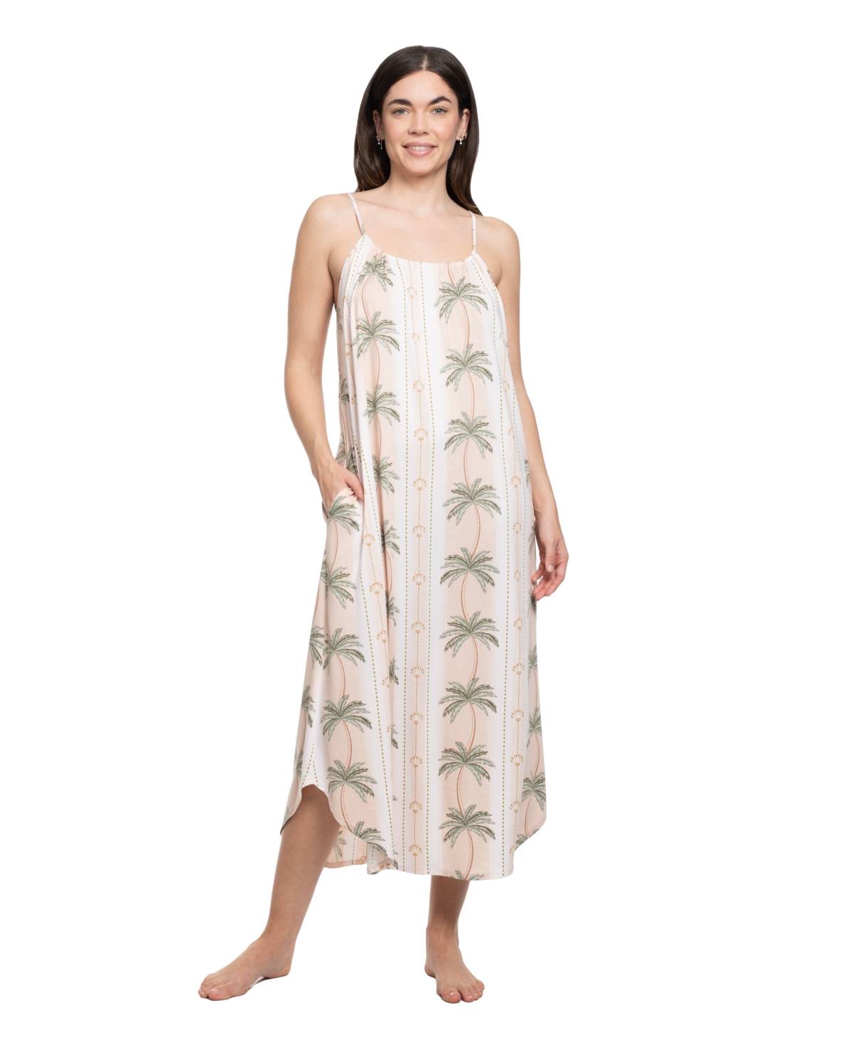Click here for Linea Donatella Womens Round Neck Nightgown - Palm prices
