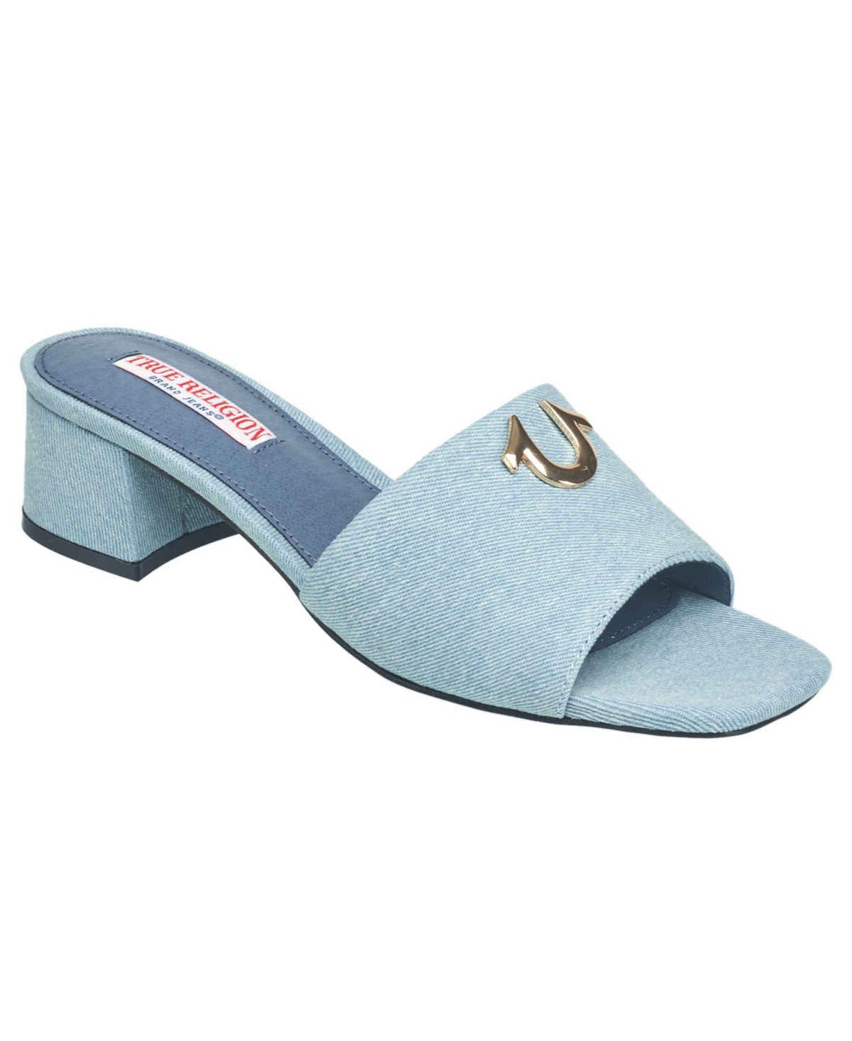 Click here for True Religion Womens Single Strap Logo Block Heel... prices