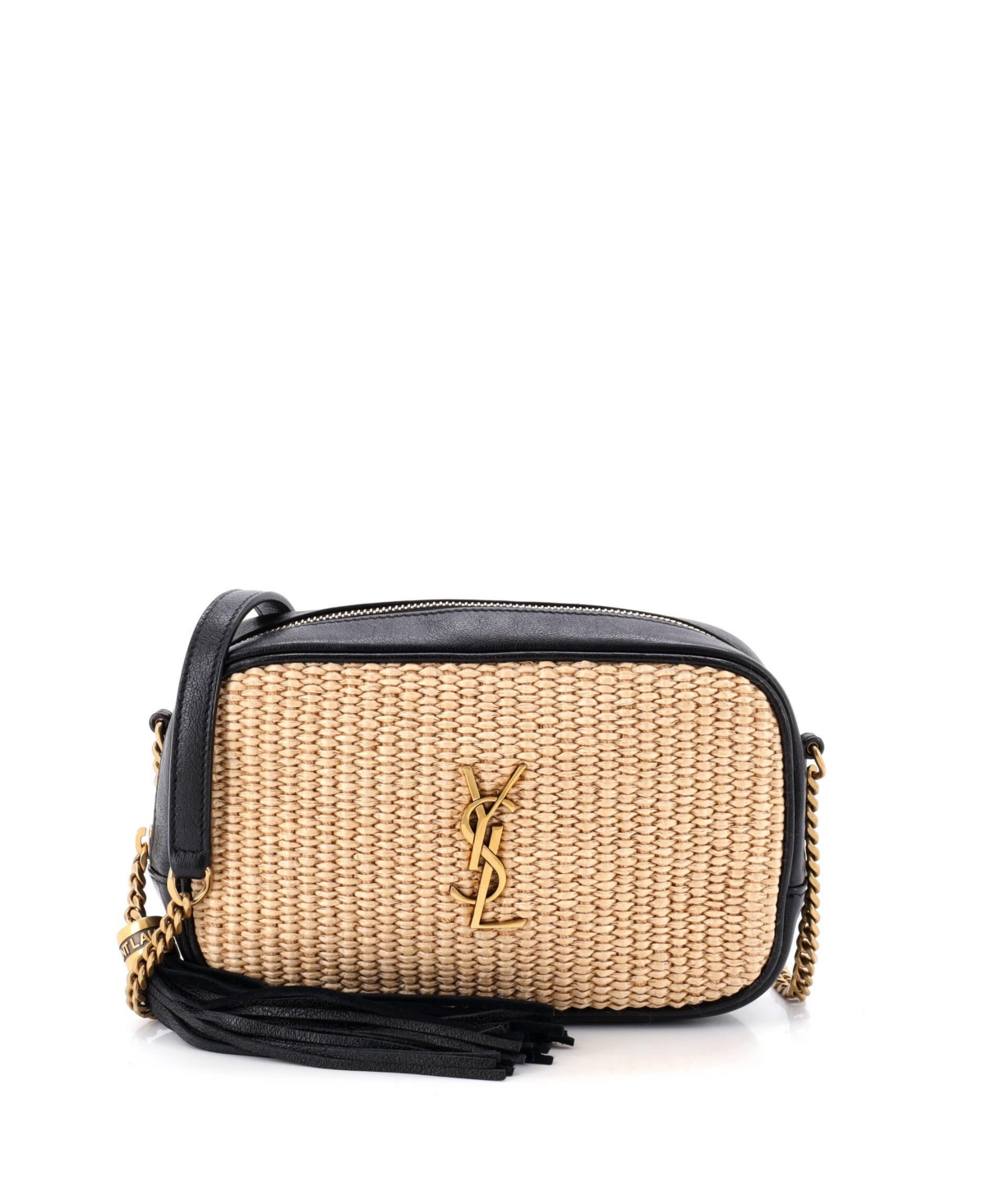 Click here for Pre-Owned Saint Laurent Small Lou Camera Bag Woven... prices