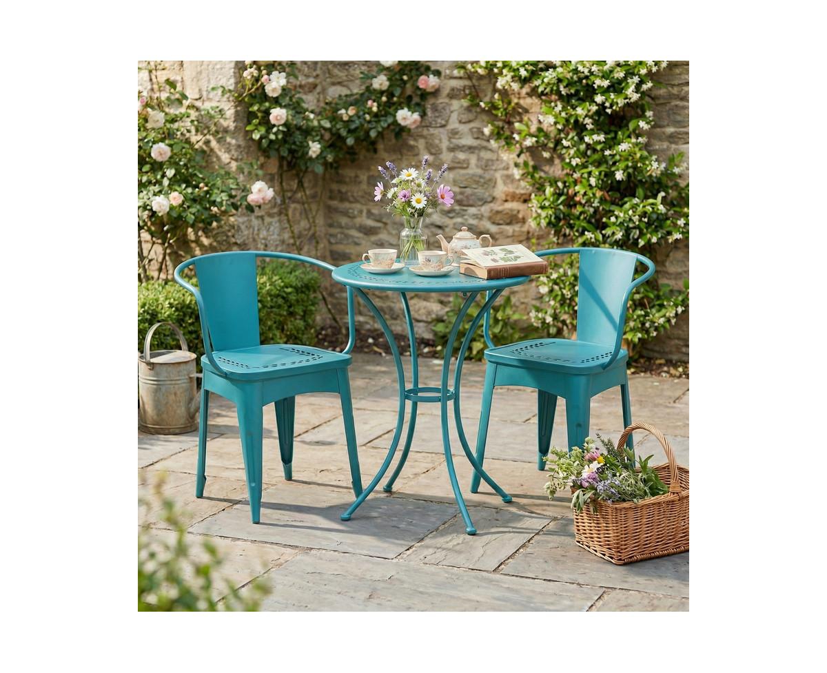 Click here for sumyeg 3-Piece Floral Pattern Iron Bistro Set with... prices