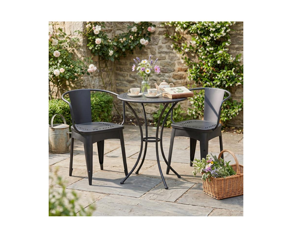 Click here for sumyeg 3-Piece Floral Pattern Iron Bistro Set with... prices