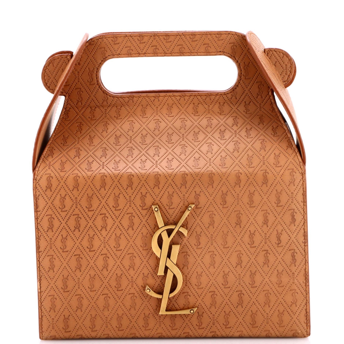 Click here for Pre-Owned Saint Laurent Take-Away Box Bag Monogram... prices