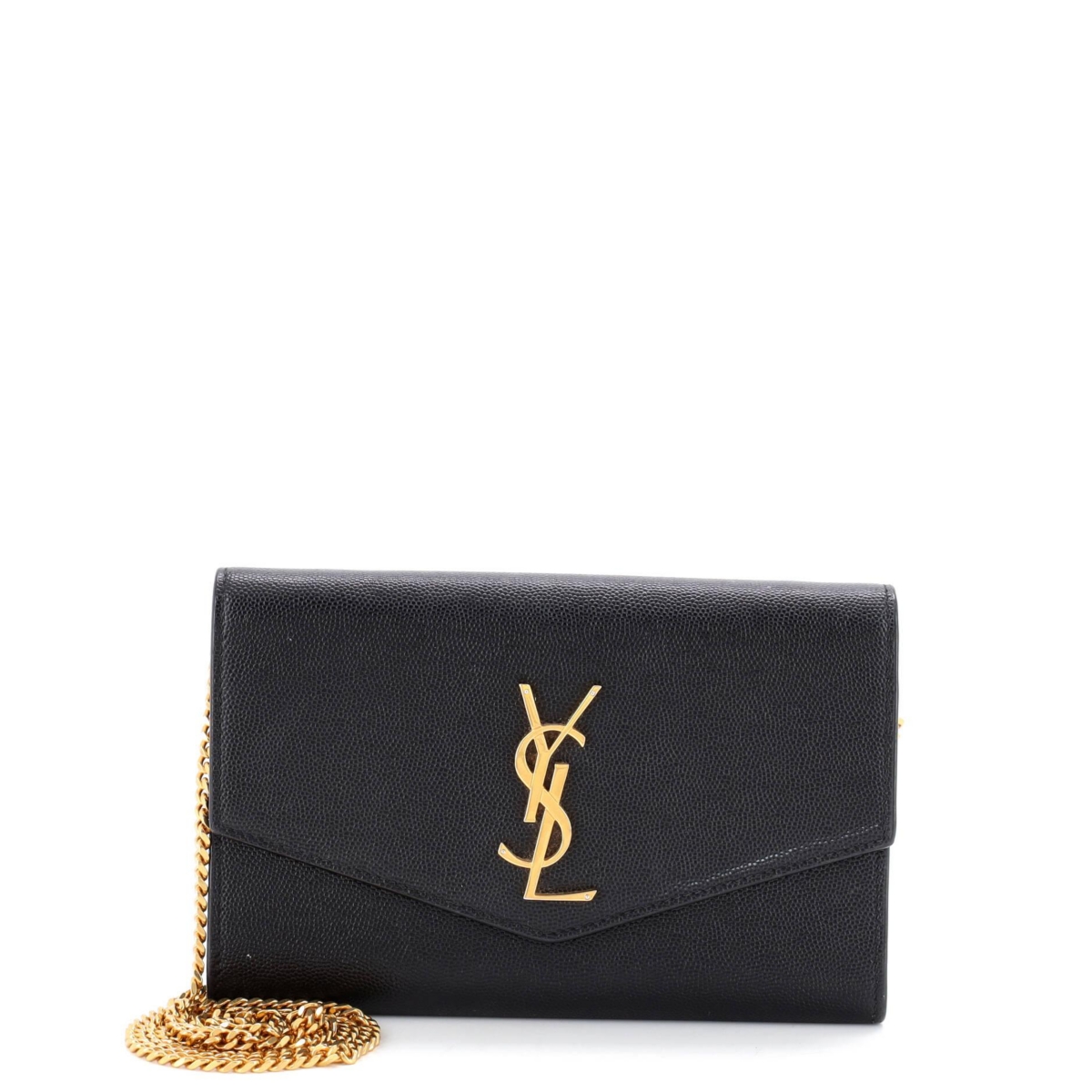 Click here for Pre-Owned Saint Laurent Uptown Chain Wallet Leathe... prices