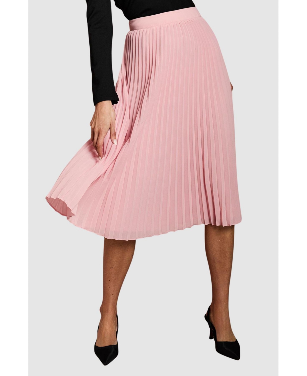 Click here for Coast Womens Pleated Georgette Midi Skirt - Light... prices