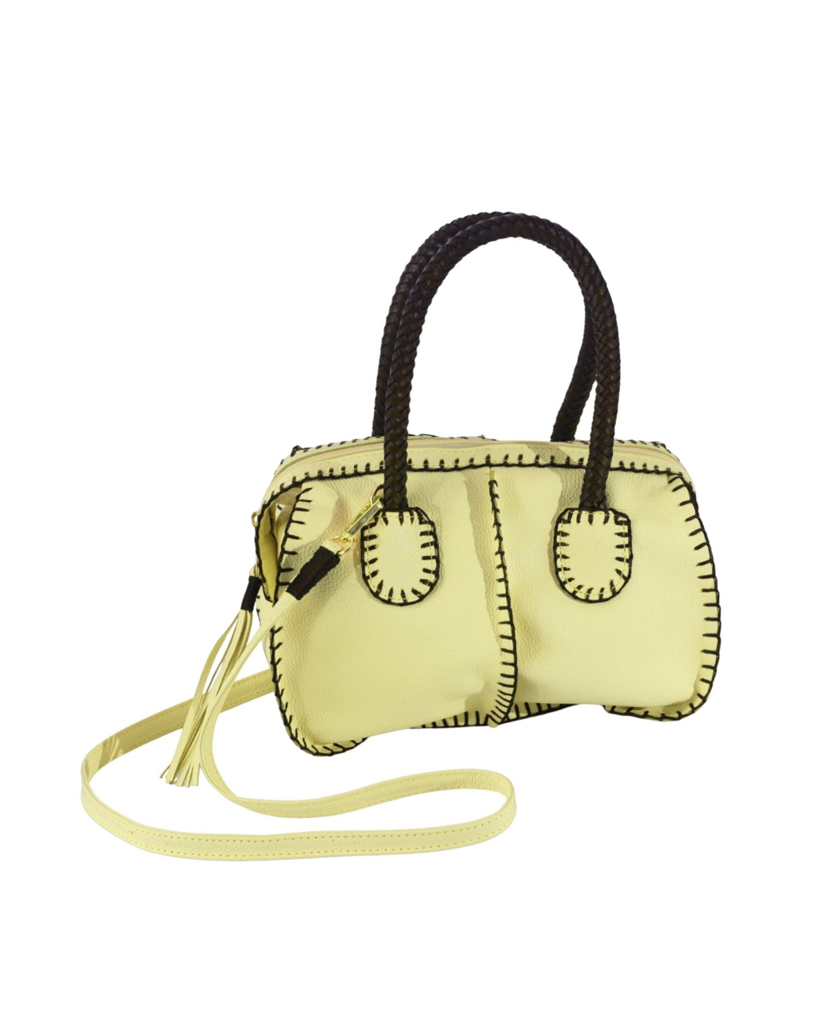 Click here for Carlos Falchi Mini Barrel Top Grain Leather Bag -... prices