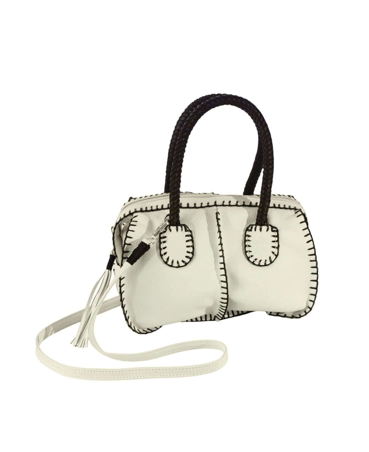 Click here for Carlos Falchi Mini Barrel Top Grain Leather Bag -... prices