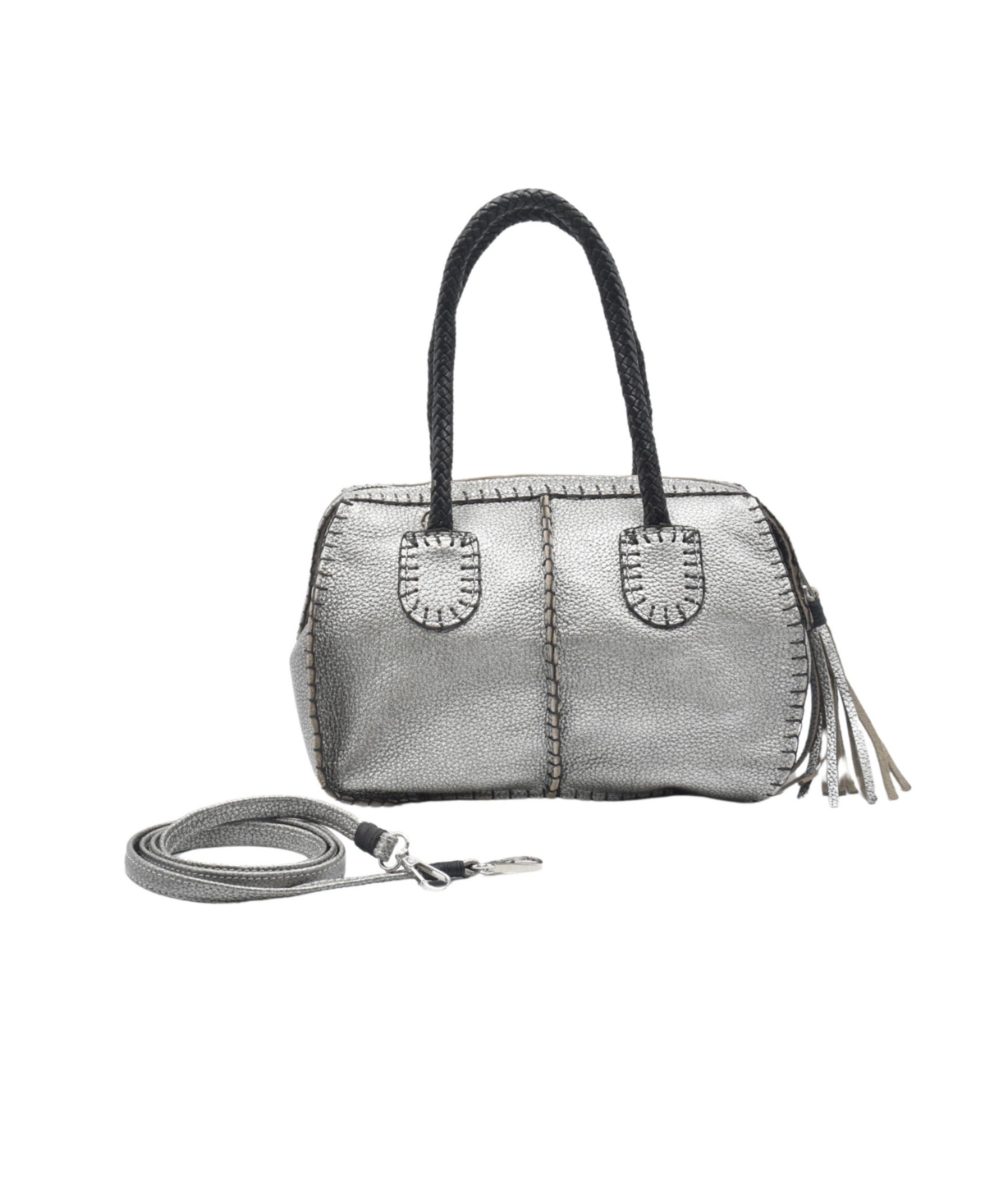 Click here for Carlos Falchi Mini Barrel Top Grain Leather Bag -... prices