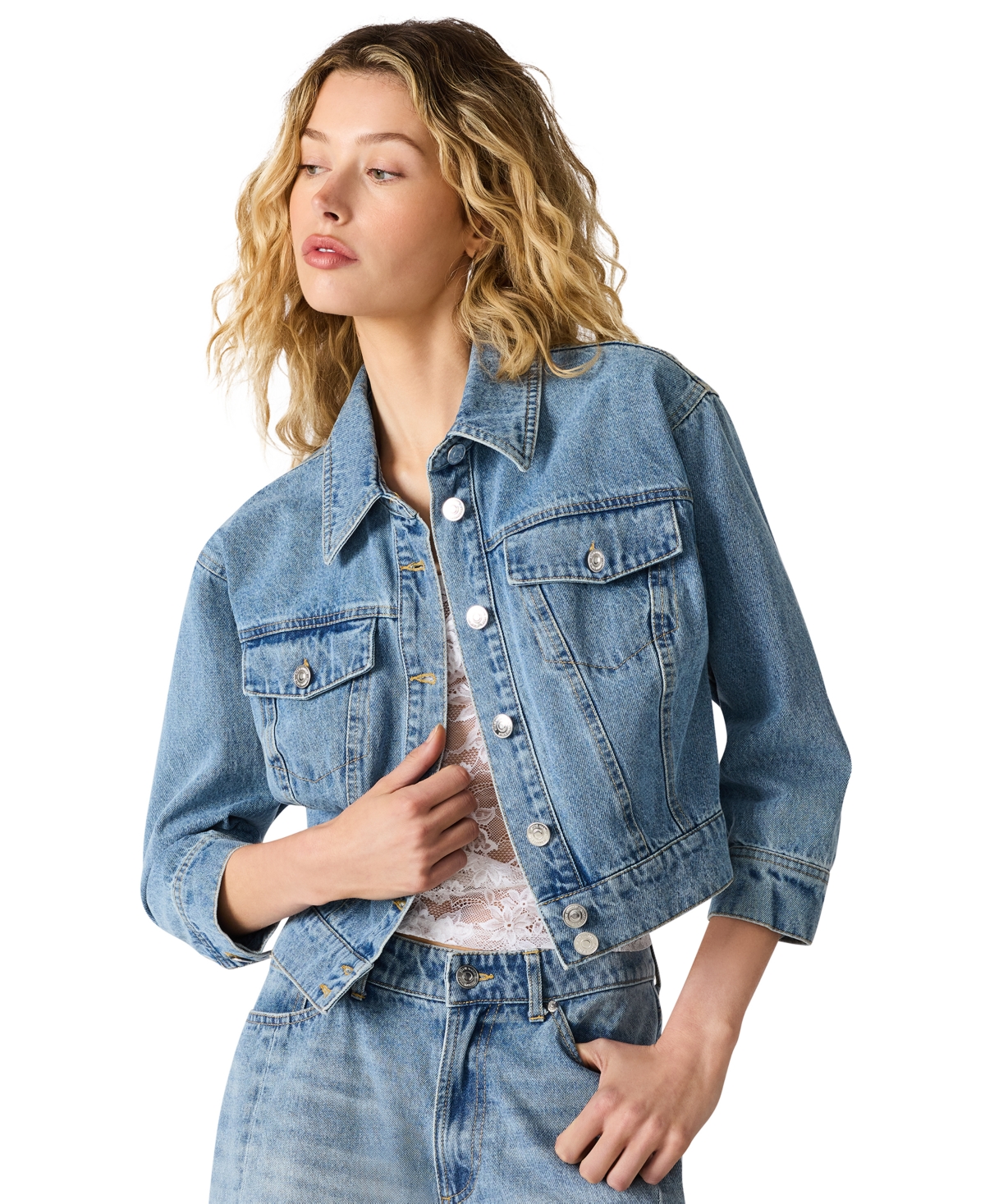 Click here for Steve Madden Womens Collared Neck Jacket - Chloe w... prices