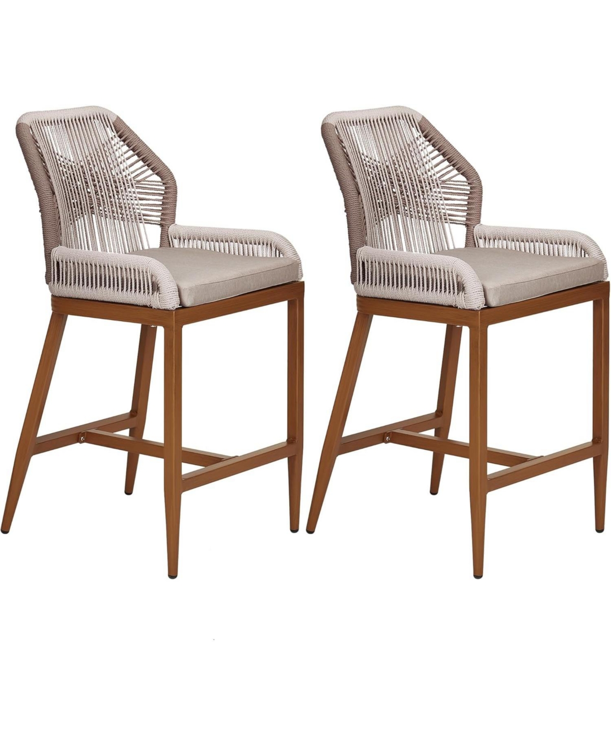 Click here for gaomon Counter Height Bar Stools Set of 2  Rattan... prices