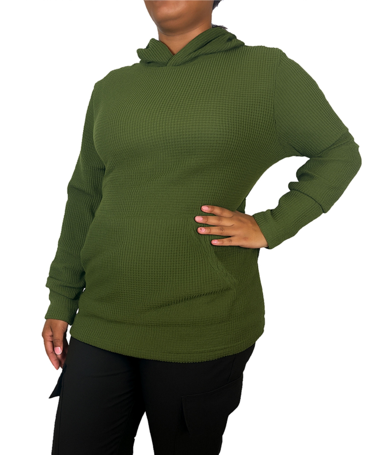 Click here for Blue Ice Womens Loose Fit Waffle Knit Thermal Pull... prices
