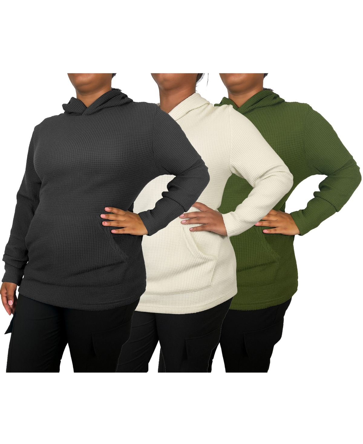 Click here for Blue Ice Womens Womeens Loose Fit Waffle Knit Ther... prices