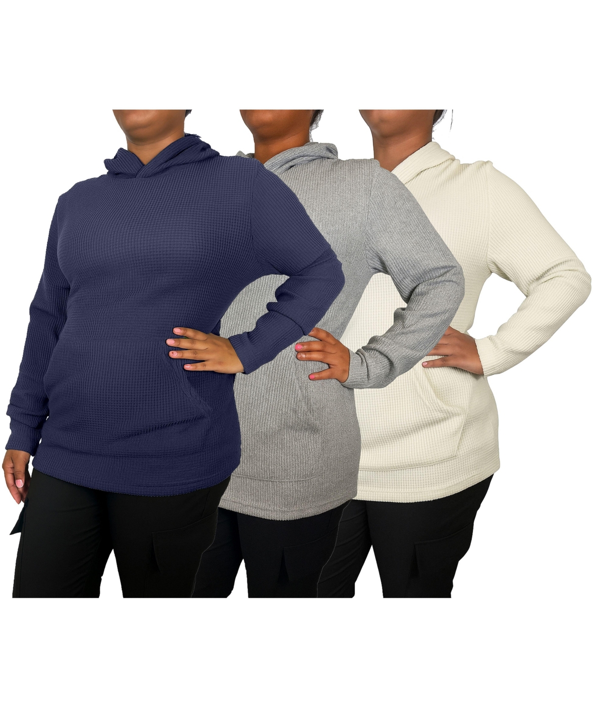 Click here for Blue Ice Womens Womeens Loose Fit Waffle Knit Ther... prices