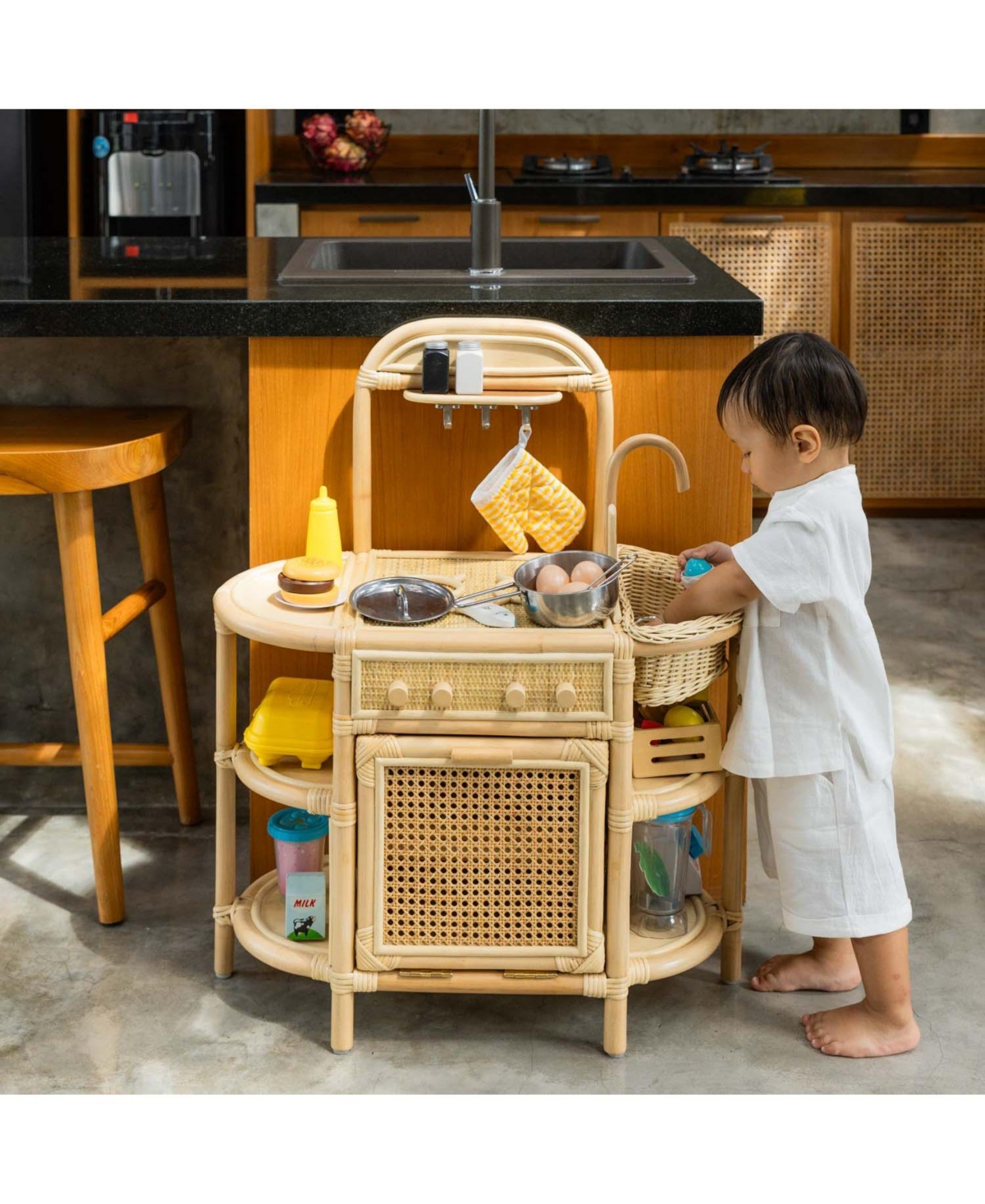 Click here for Momiji Dreamer Handcrafted Rattan Play Kitchen - W... prices