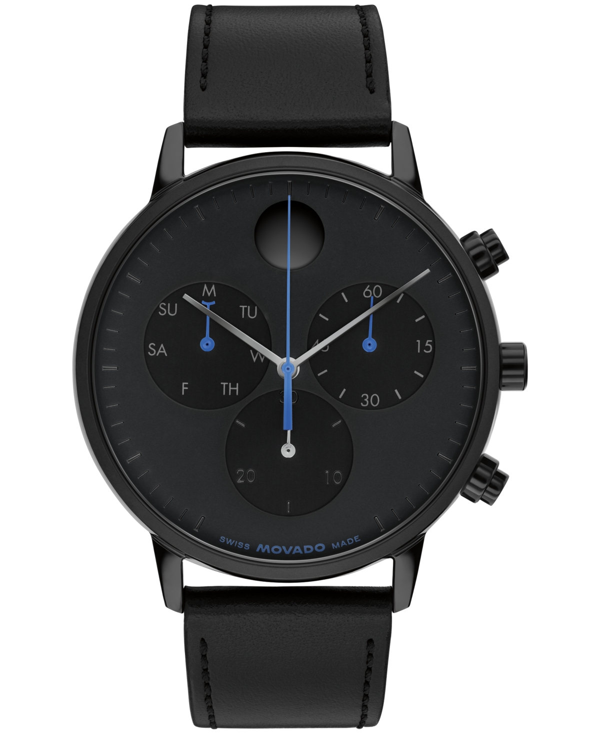 Click here for Movado Mens Face Swiss Quartz Chrono Black Leather... prices