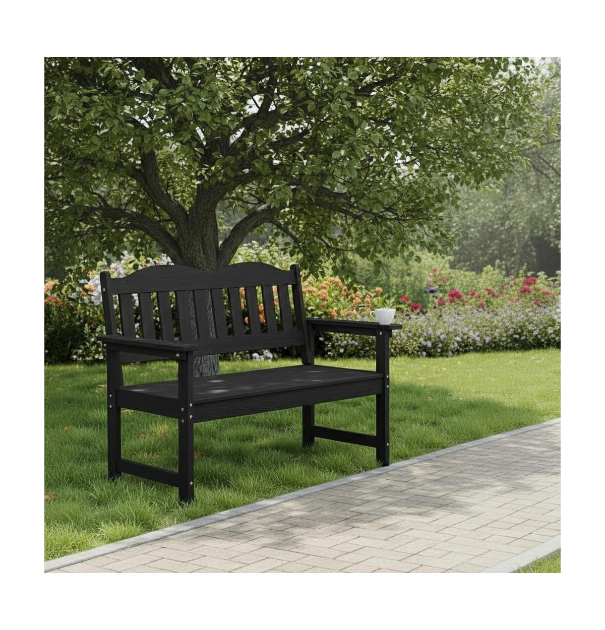 Click here for gaomon Garden Bench  2-Person Poly Lumber Patio Be... prices