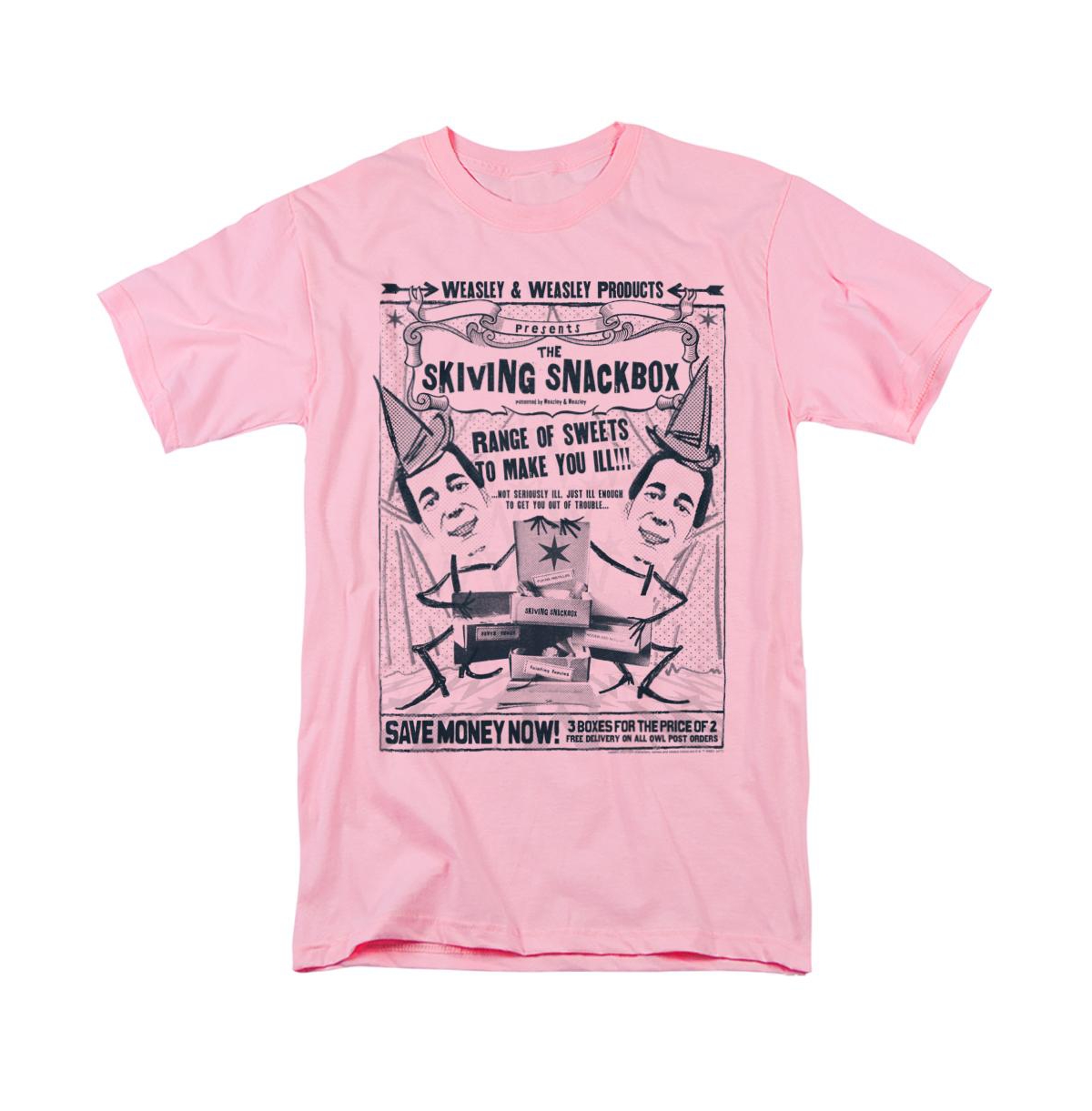 Click here for Harry Potter Mens Skiving Snackbox T-Shirt - Pink prices