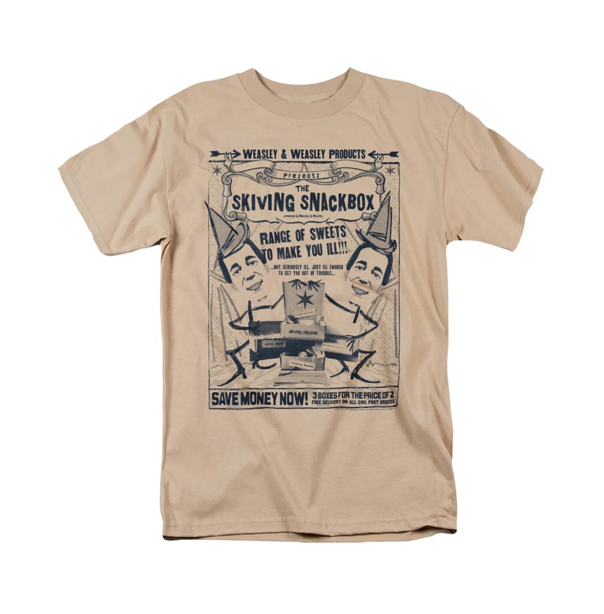 Click here for Harry Potter Mens Skiving Snackbox T-Shirt - Sand prices