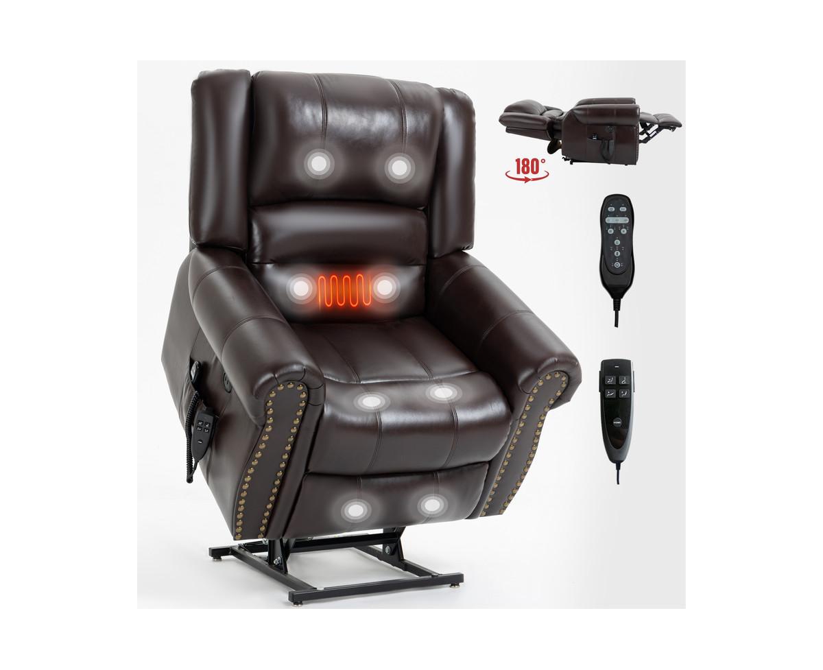 Click here for sumyeg Leather Power Lift Recliner Chair Heat Mass... prices