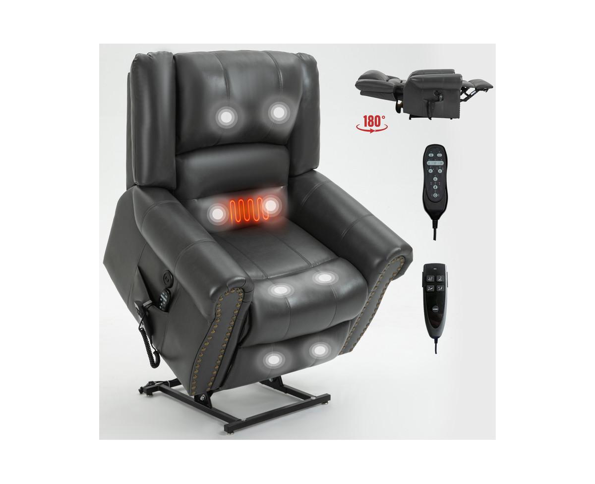 Click here for sumyeg Leather Power Lift Recliner Chair Heat Mass... prices
