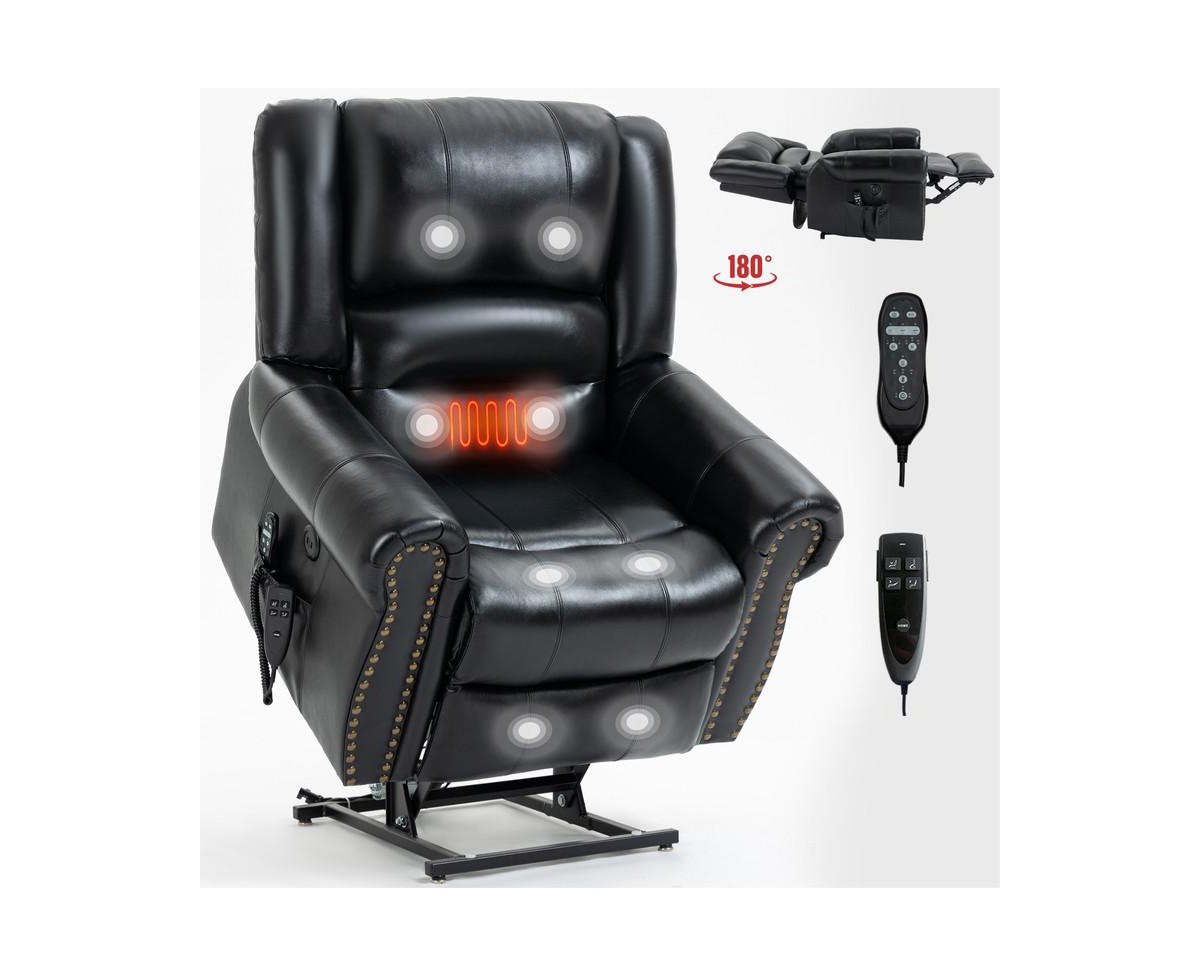 Click here for sumyeg Leather Power Lift Recliner Chair Heat Mass... prices