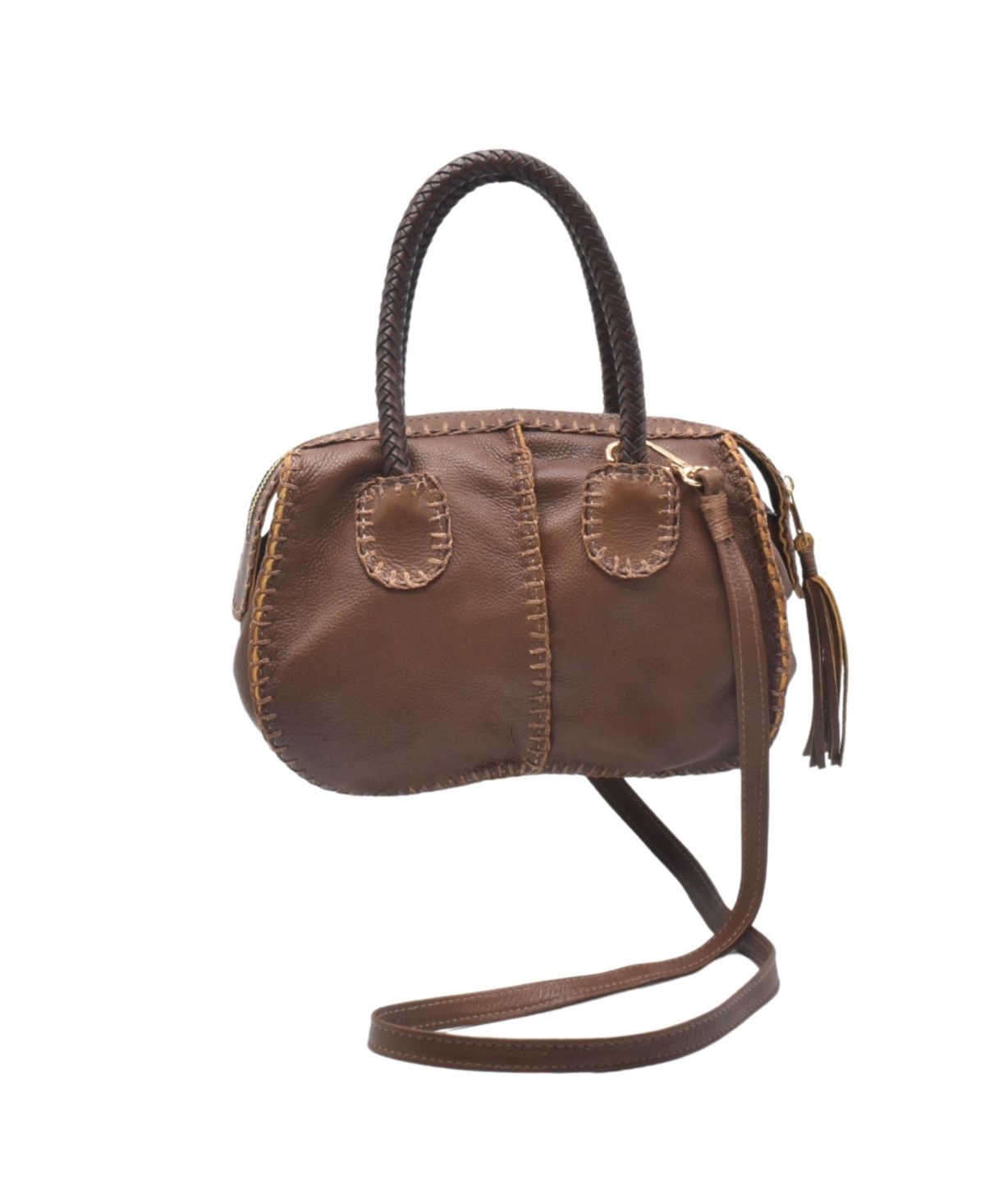 Click here for Carlos Falchi Mini Barrel Leather Bag CF278 - Navy prices