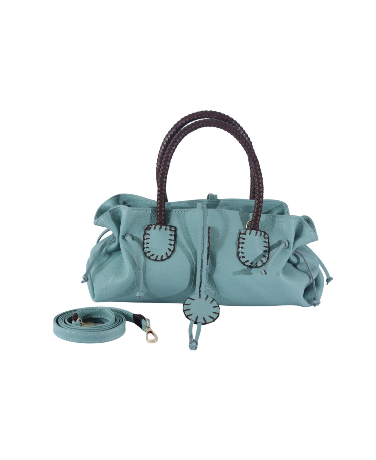 Click here for Carlos Falchi Mini Satchel Top Grain Leather Bag -... prices