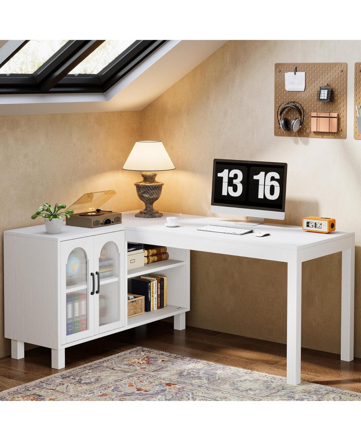 Click here for Tribesigns 59-Inch L Shaped Computer Desk with Cab... prices