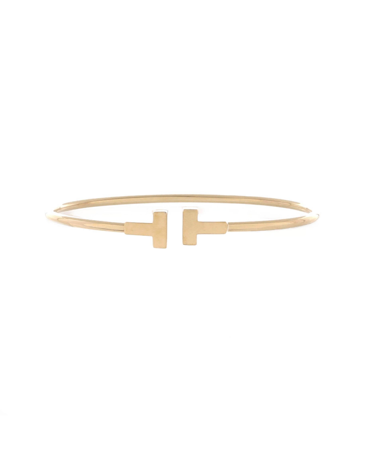 Click here for Pre-Owned Tiffany & Co T Wire Bracelet - 18k yello... prices