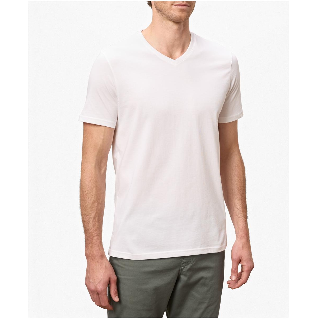 Click here for Pact Mens Organic Cotton Essential V-Neck Tee - Wh... prices