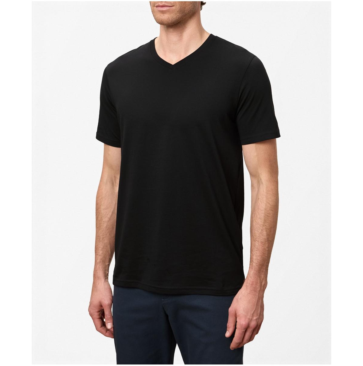 Click here for Pact Mens Organic Cotton Essential V-Neck Tee - Bl... prices