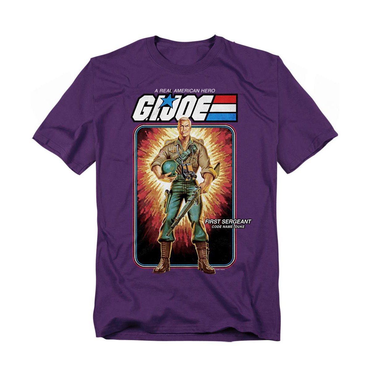 Click here for Logovision Mens G.i. Joe Duke Card T-Shirt - Purpl... prices