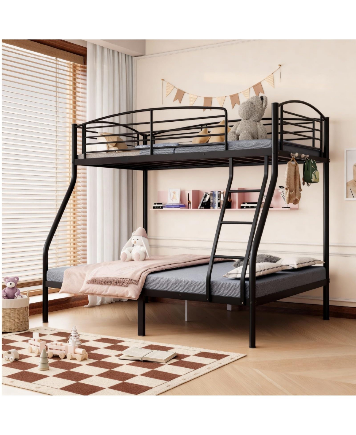 Click here for gaomon Twin Over Full Bunk Bed  Metal Bunk Beds wi... prices