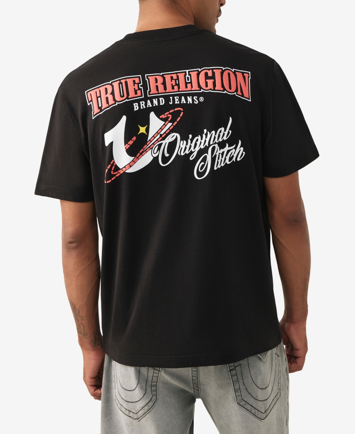 Click here for True Religion Mens Crewneck T-Shirt - Jet Black prices