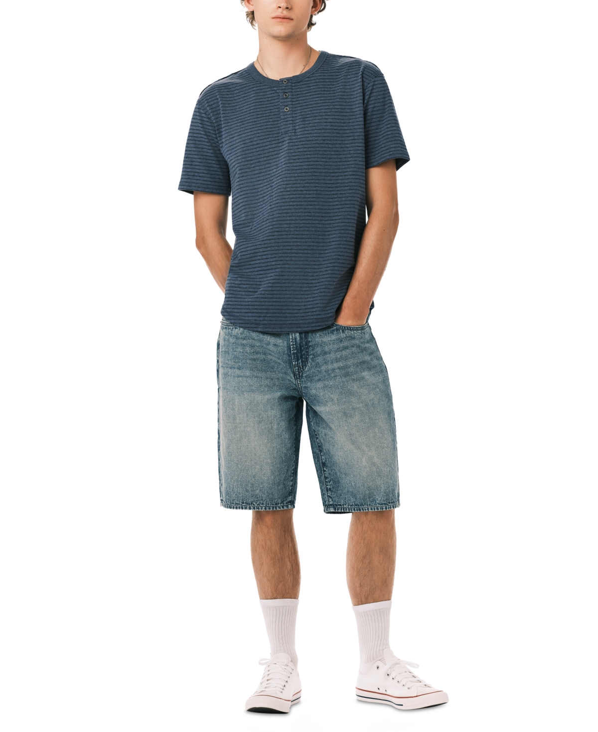 Click here for Buffalo David Bitton Mens Striped Short-Sleeve Hen... prices
