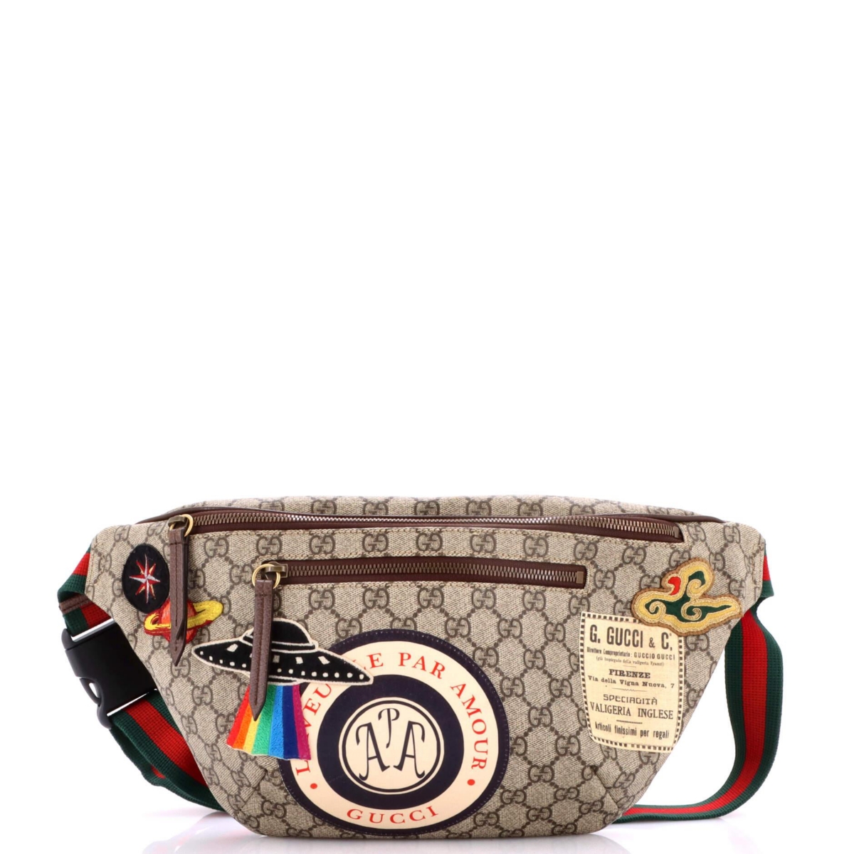 Click here for Pre-Owned Gucci Courrier Zip Belt Bag Gg Coated Ca... prices