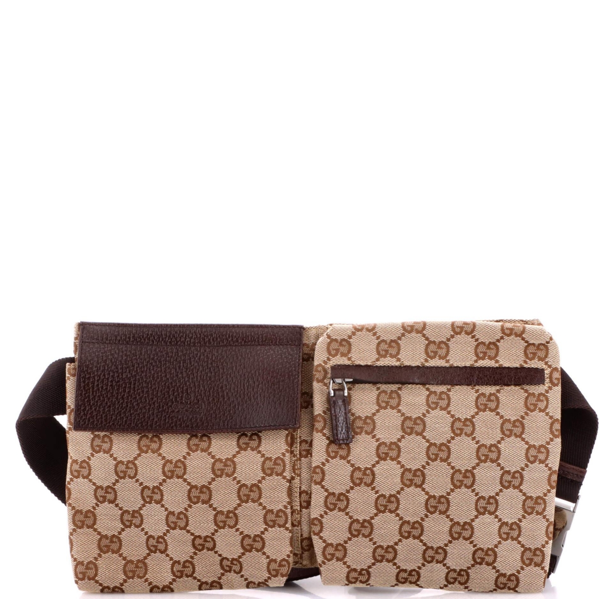 Click here for Pre-Owned Gucci Small Vintage Double Belt Bag Gg C... prices