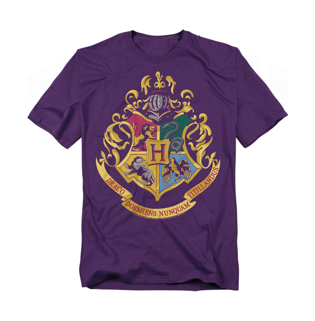 Click here for Harry Potter Mens Hogwarts Crest T Shirt - Purple prices