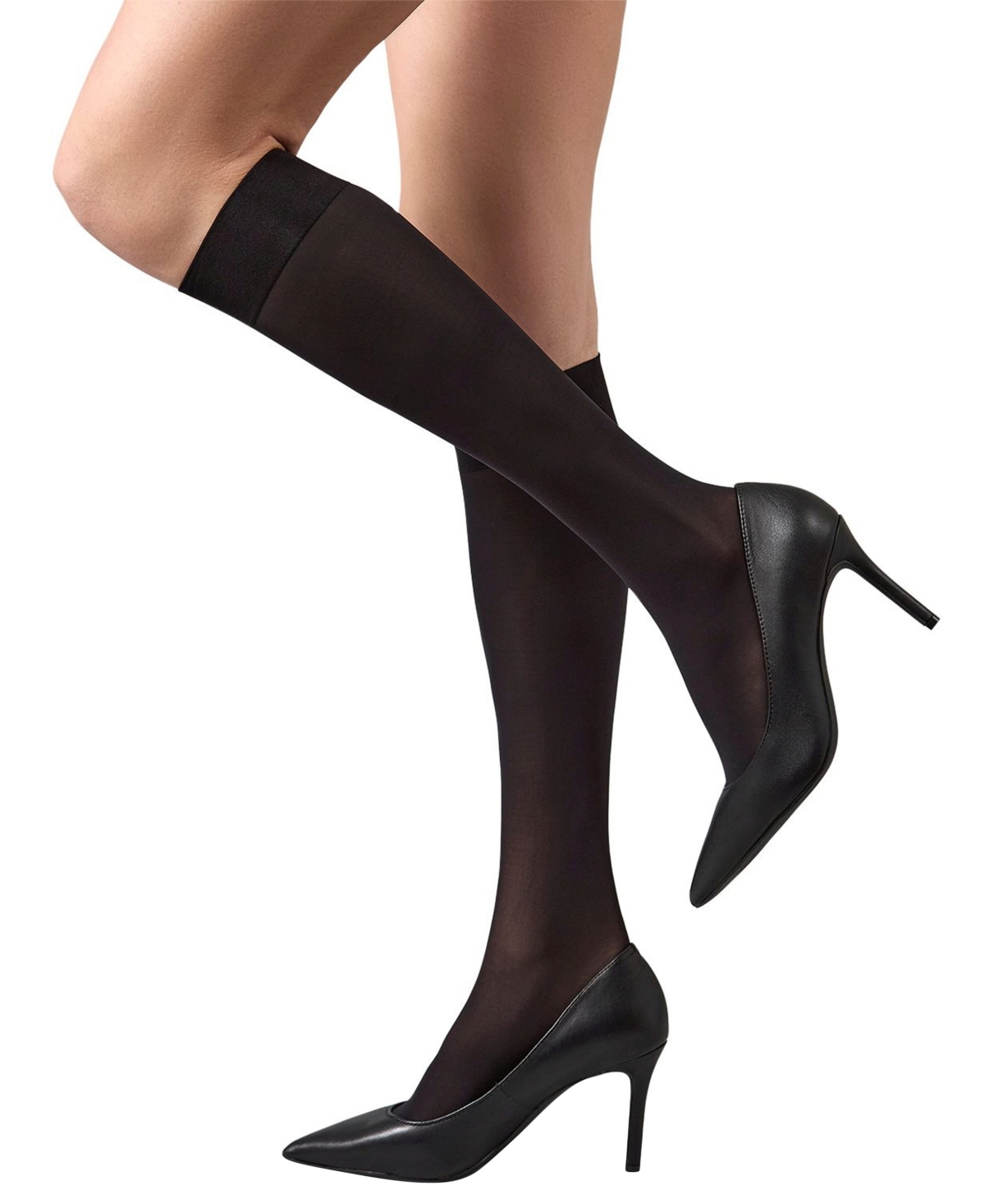 Click here for Womens Second Skin Semi Opaque Knee Highs Sock - B... prices