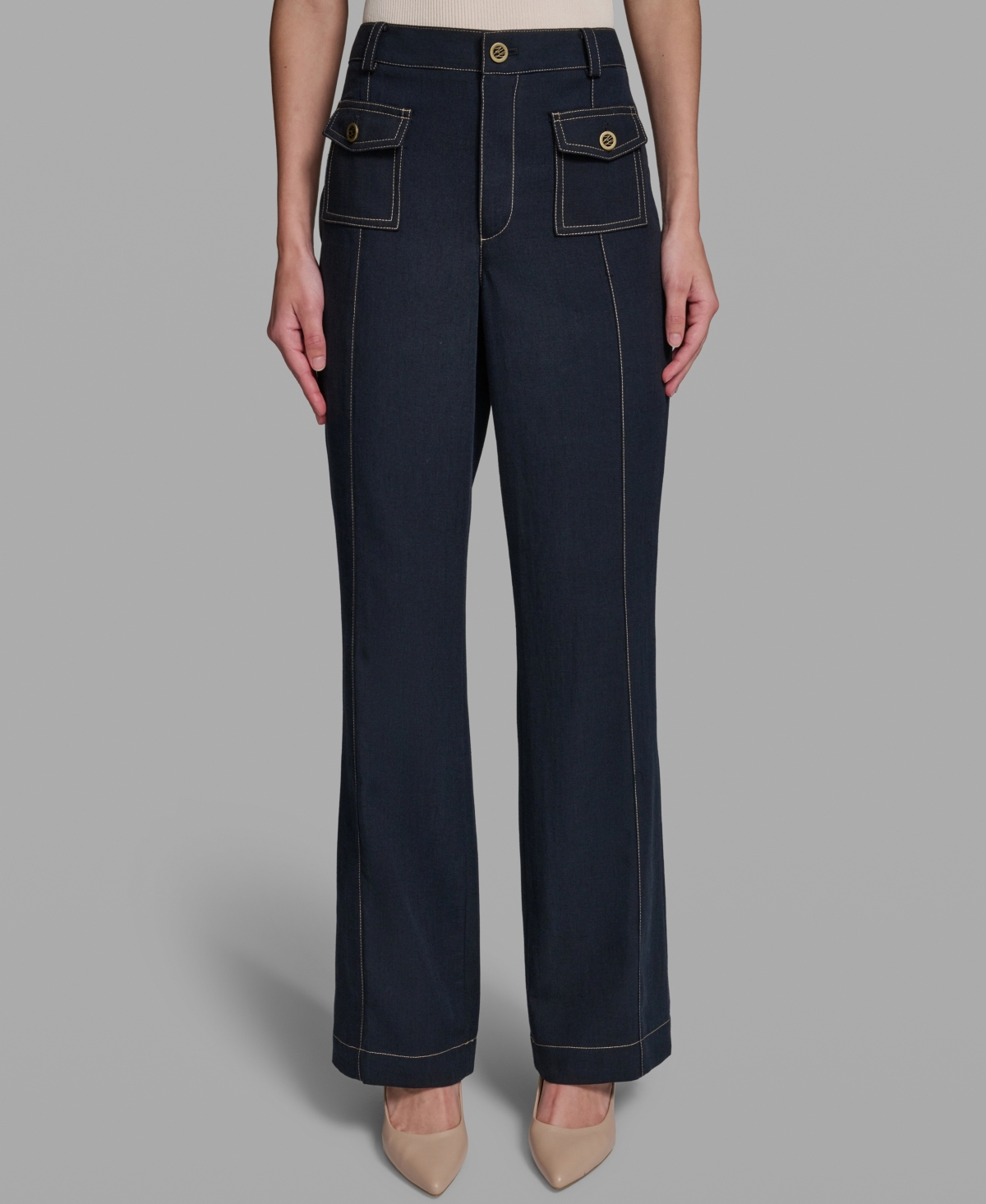 Click here for Karl Lagerfeld Paris Womens Front Pockets Mid-Rise... prices