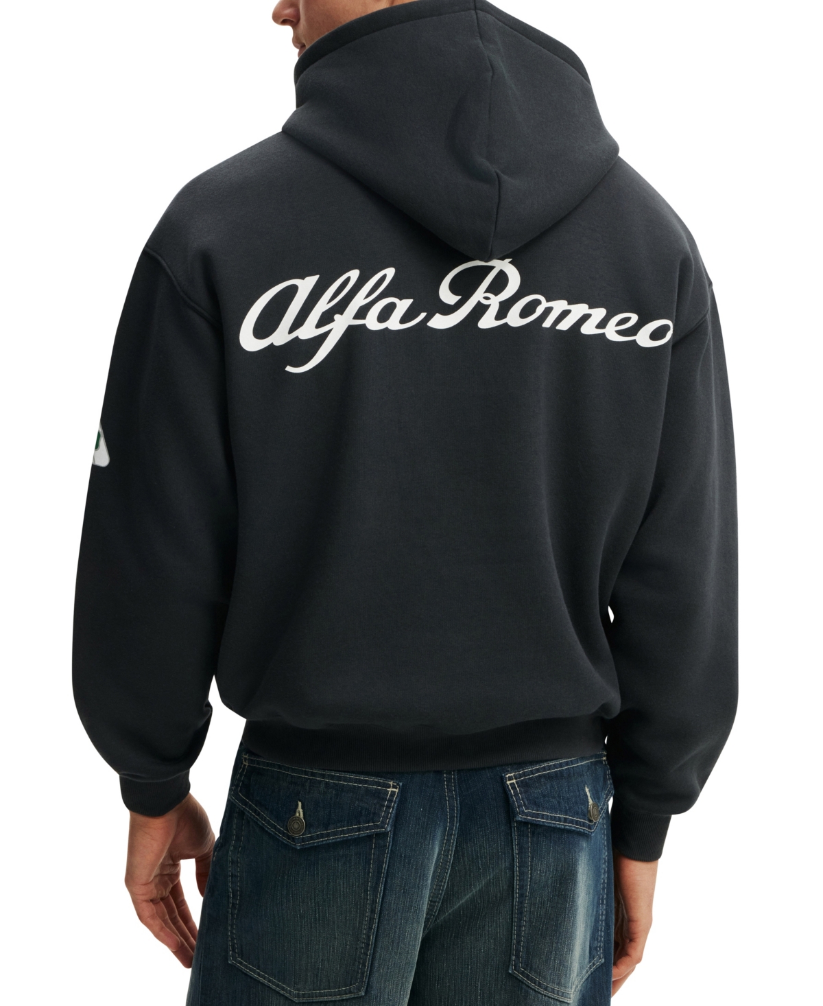 Click here for Cotton On Mens Modern Box-Fit Alfa Romeo Hoodie -... prices